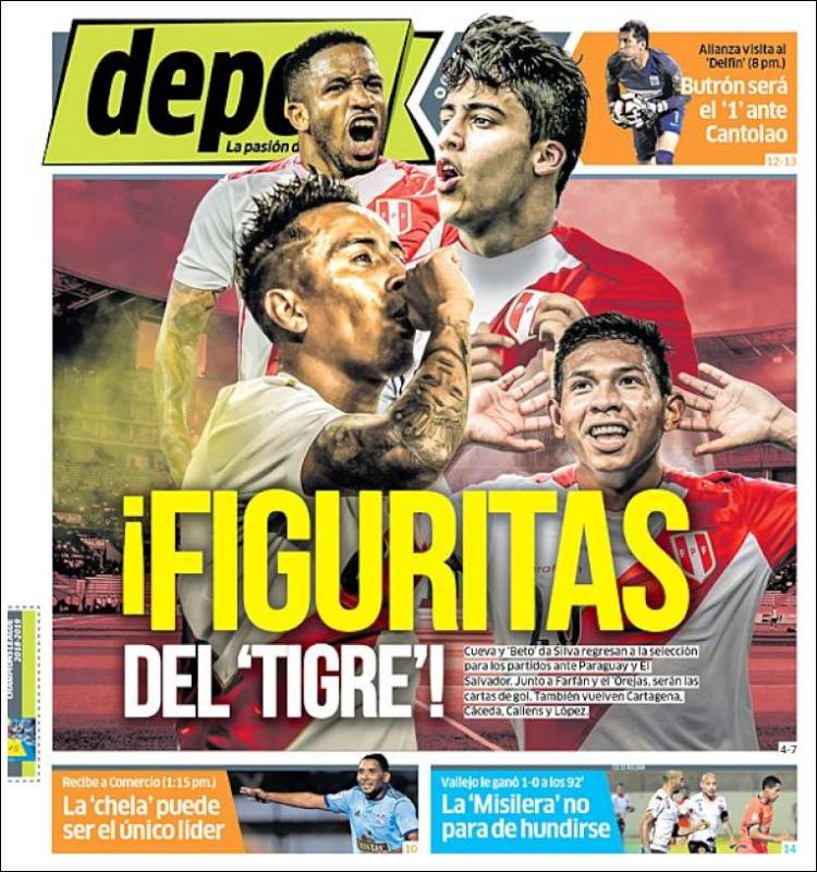 Periódico Depor (Perú). Periódicos de Perú. Edición de sábado, 9 de ...