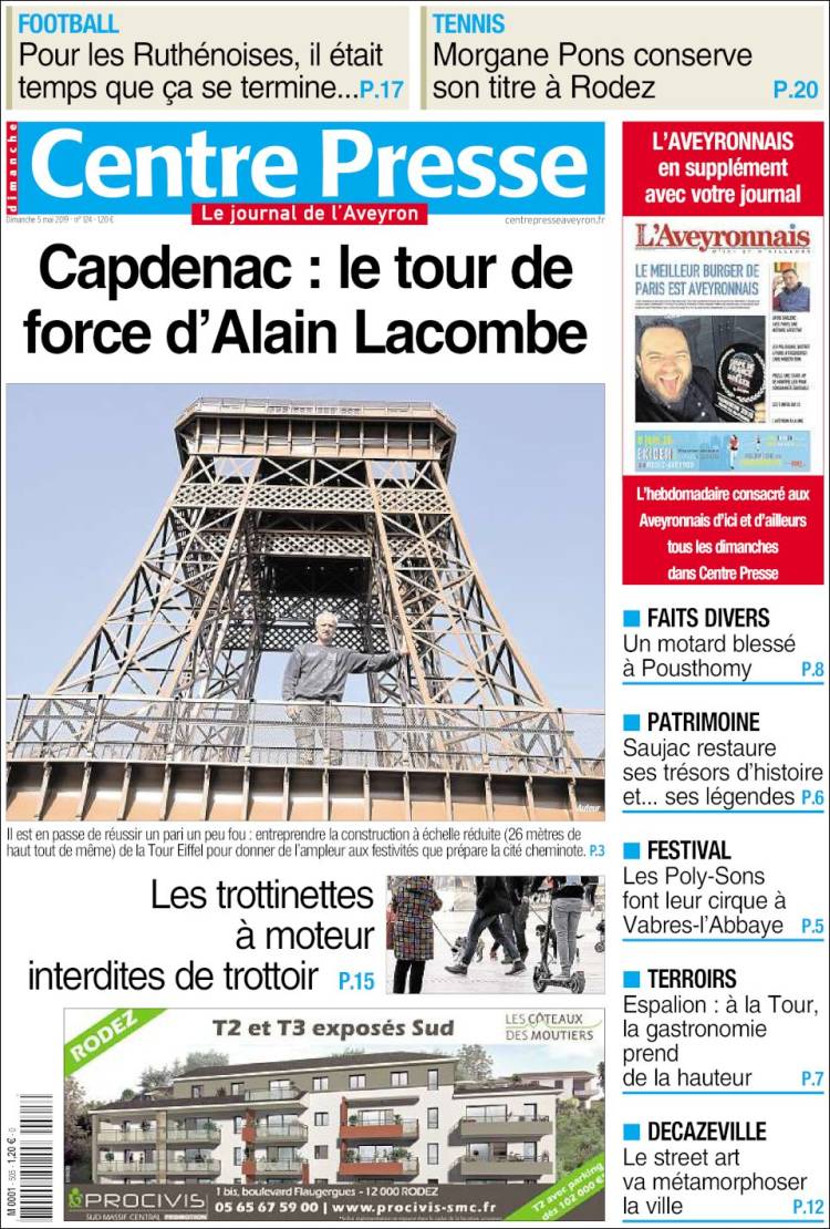Journal Centre Presse (France). Les Unes des journaux de France ...