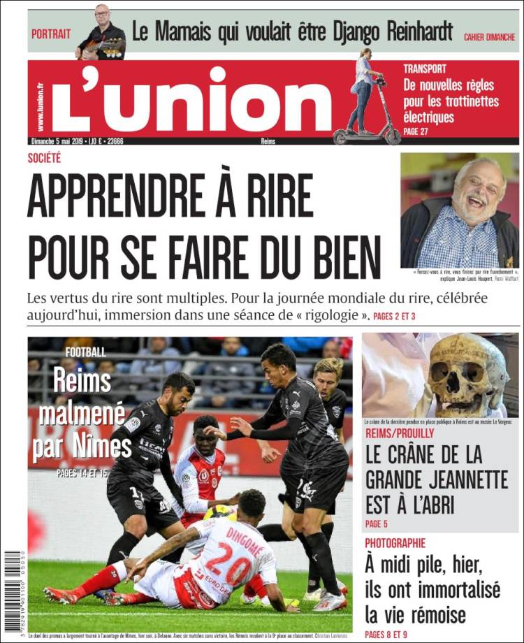 Journal L'Union (France). Les Unes des journaux de France. Édition du ...