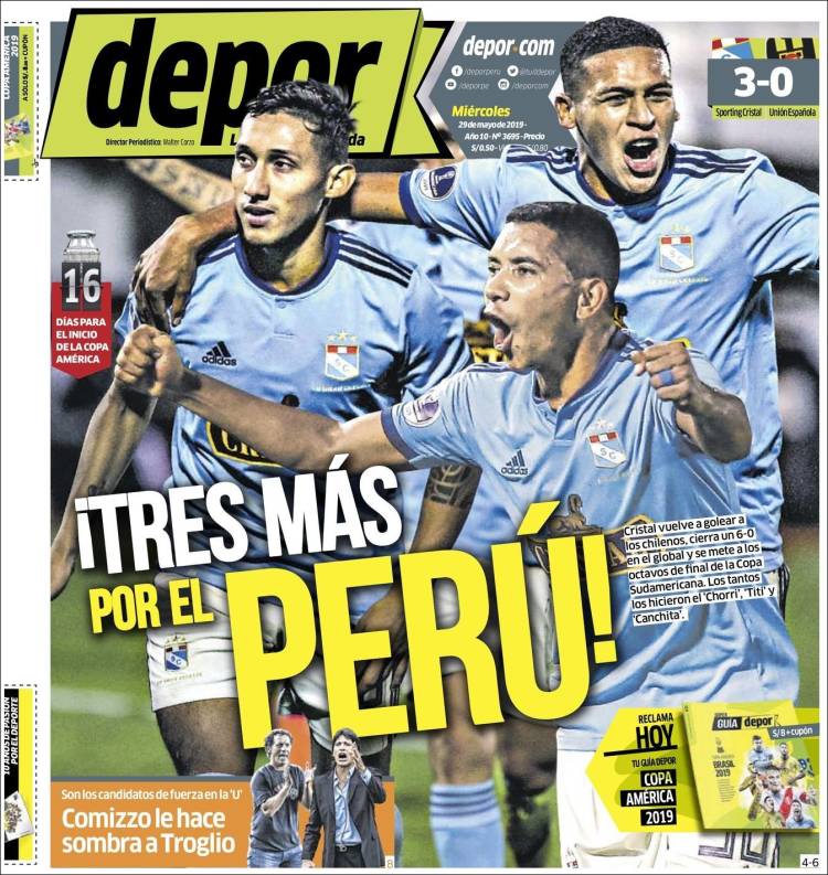 Periódico Depor (Perú). Periódicos de Perú. Edición de miércoles, 29 de ...