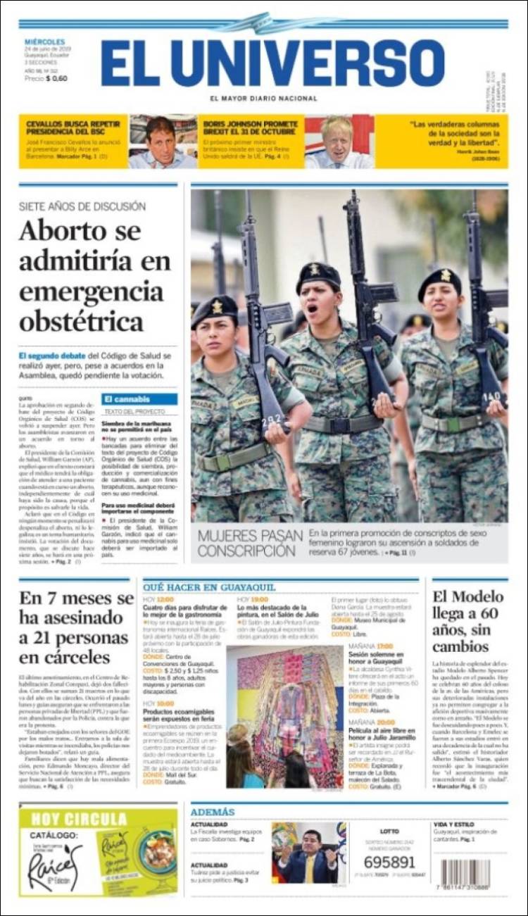Periódico El Universo Ecuador Ecuador Periódicos De Ecuador