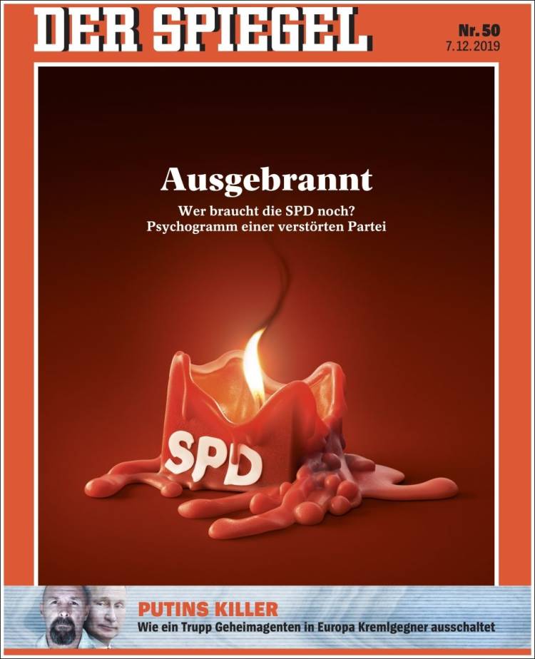 Newspaper Der Spiegel (Germany). Newspapers in Germany. Friday's ...