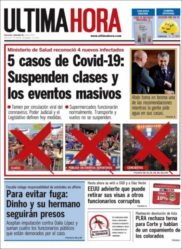 Periódico Última Hora (Paraguay). Periódicos de Paraguay. Edición de ...