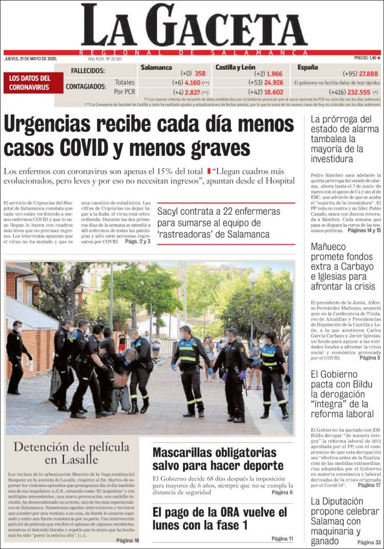 Periódico La Gaceta de Salamanca (España). Periódicos de España ...