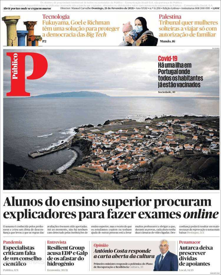 Periódico Público (Portugal). Periódicos de Portugal. Toda la prensa de ...