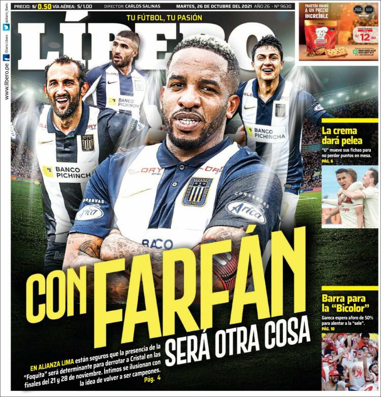 Periódico Líbero (Perú). Periódicos de Perú. Edición de martes, 26 de ...