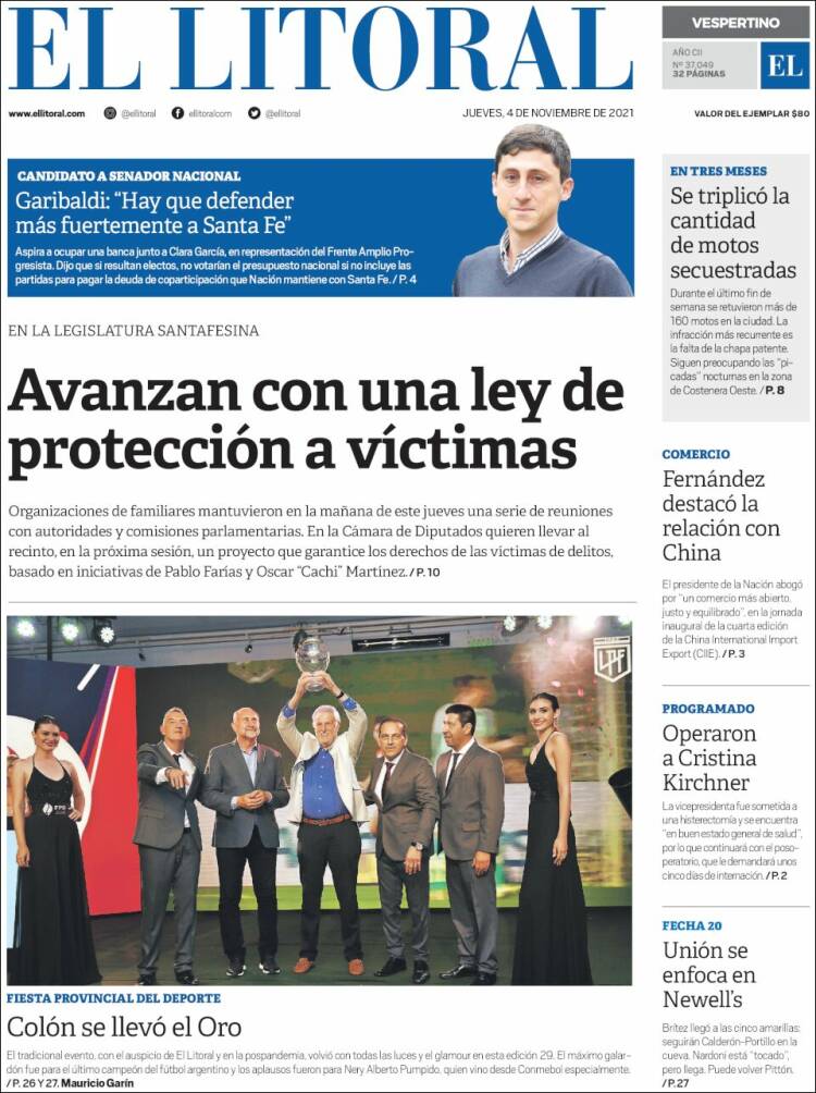 Periódico Diario El Litoral (Argentina). Periódicos de Argentina ...