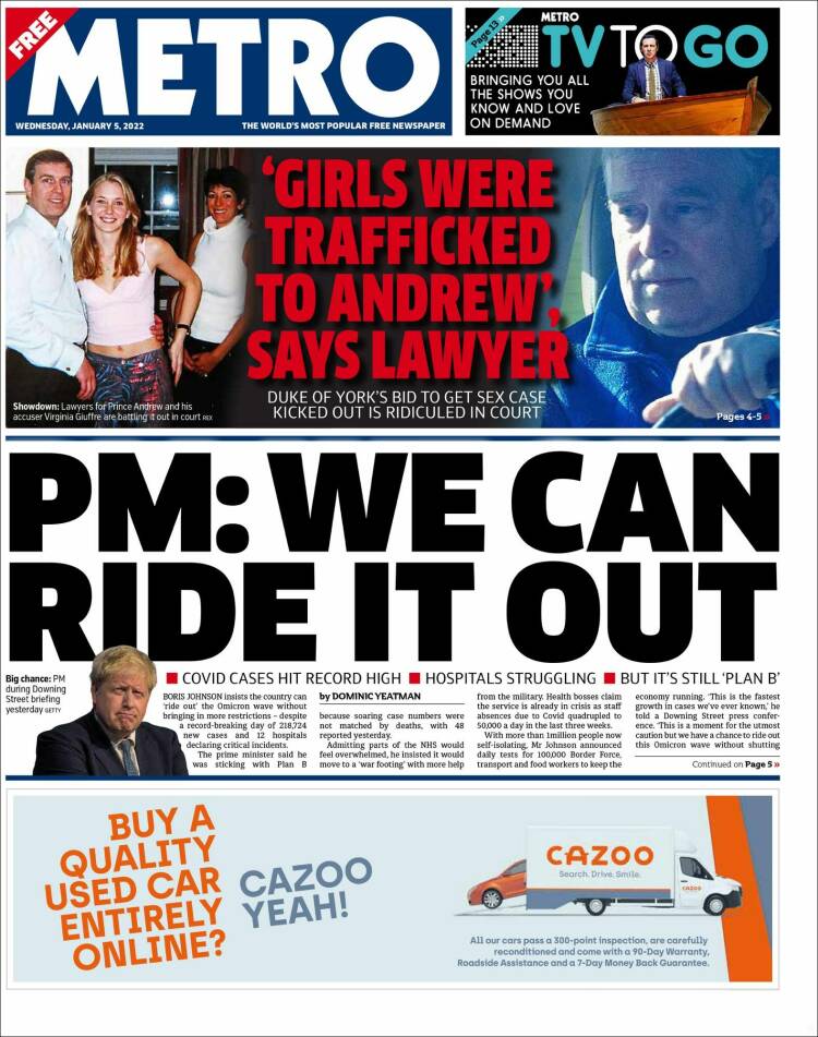 Newspaper Metro (United Kingdom). Newspapers in United Kingdom ...