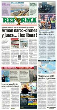 Newspaper Reforma (Mexico). Newspapers in Mexico. Today's press covers ...