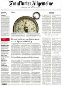 Newspaper Frankfurter Allgemeine (Germany). Newspapers in Germany ...