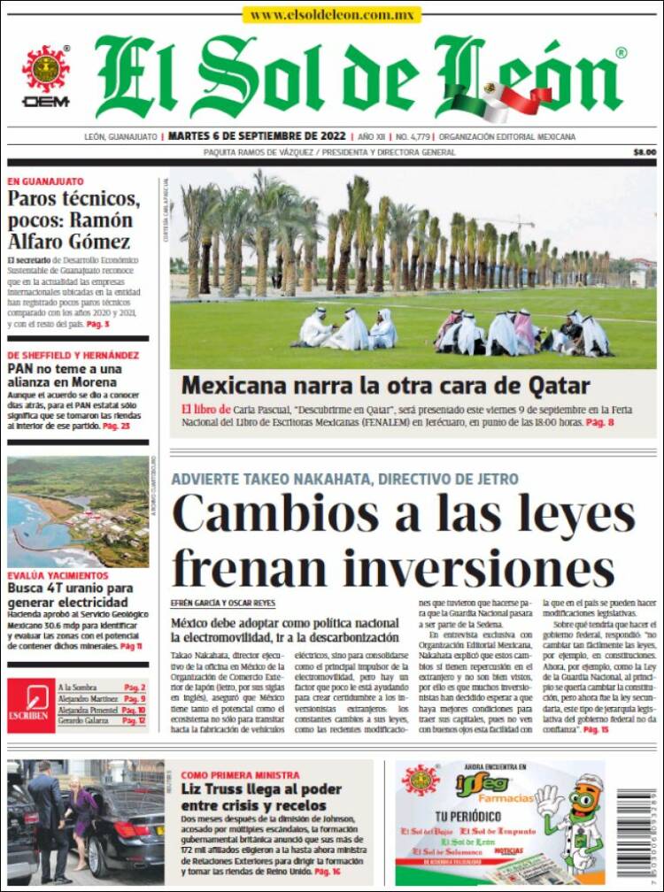 Periódico El Sol de León (México). Periódicos de México. Edición de ...