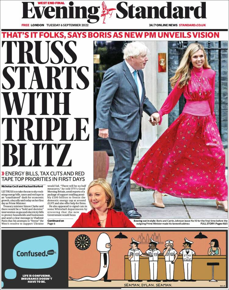 Periódico Evening Standard (Reino Unido). Periódicos de Reino Unido ...