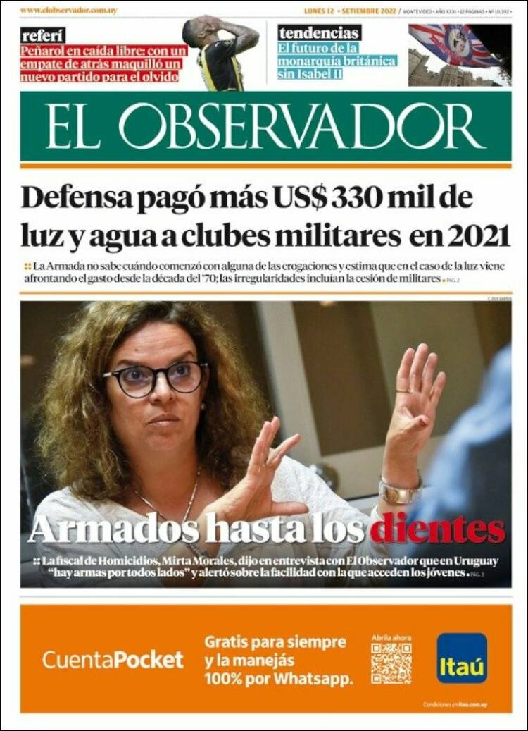 Periódico El Observador (Uruguay). Periódicos de Uruguay. Edición de ...