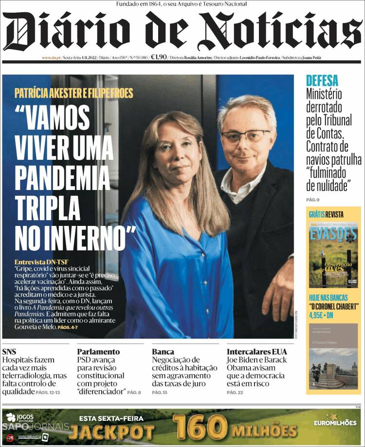 Periódico Diário de Noticias (Portugal). Periódicos de Portugal ...