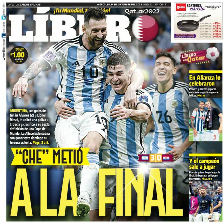 Periódico Líbero (Perú). Periódicos de Perú. Edición de miércoles, 14 ...