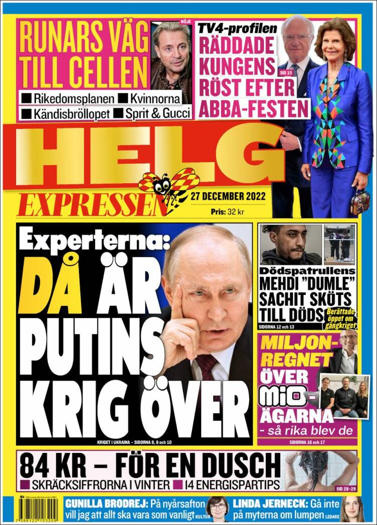 Periódico Expressen (Suecia). Periódicos de Suecia. Edición de martes ...