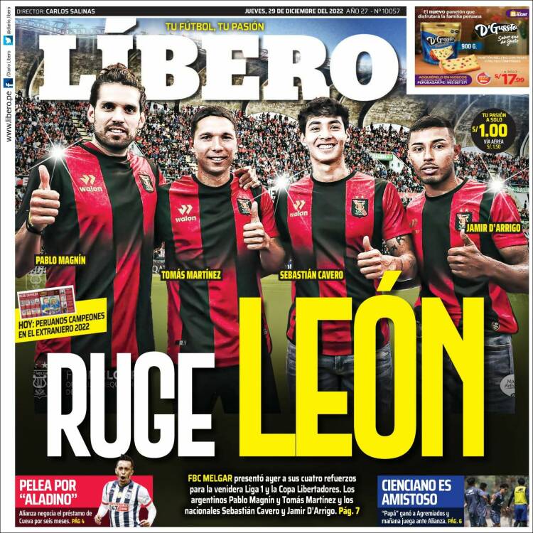 Periódico Líbero (Perú). Periódicos de Perú. Edición de jueves, 29 de ...