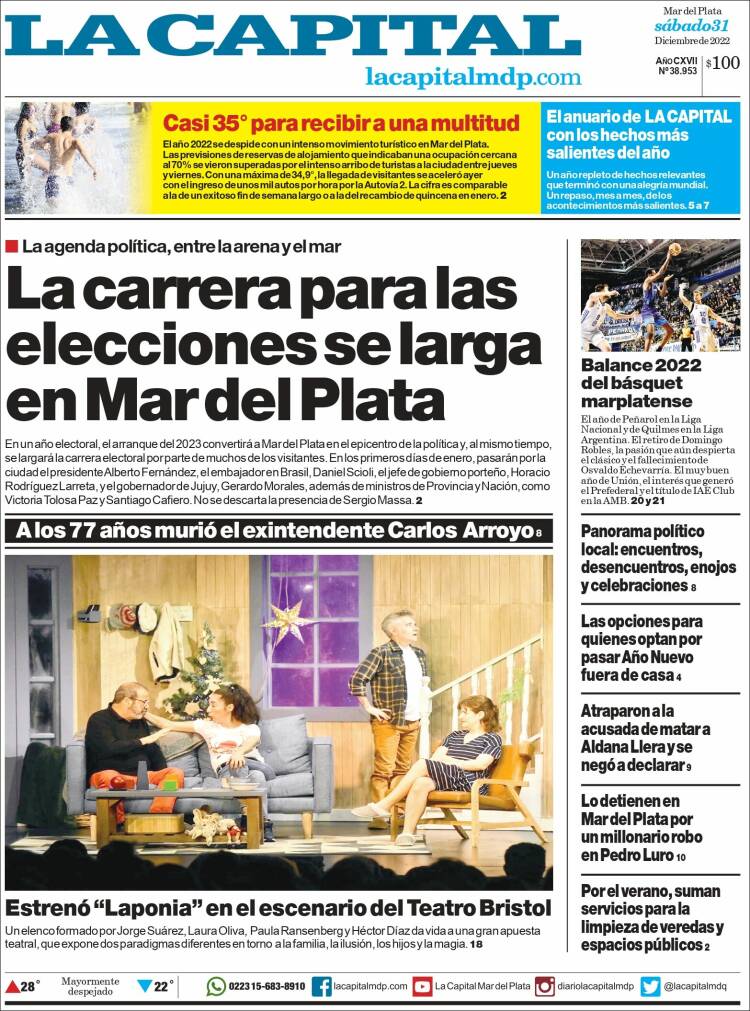 Periódico Diario La Capital Mar Del Plata Argentina Periódicos De