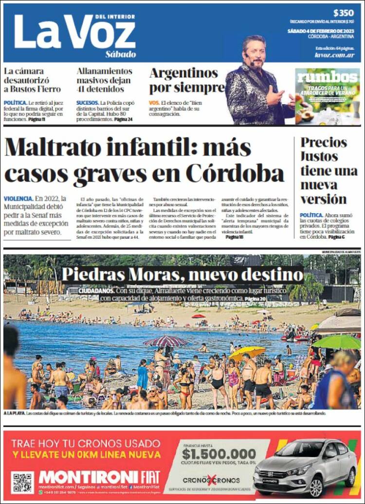 Periódico La Voz del Interior (Argentina). Periódicos de Argentina ...