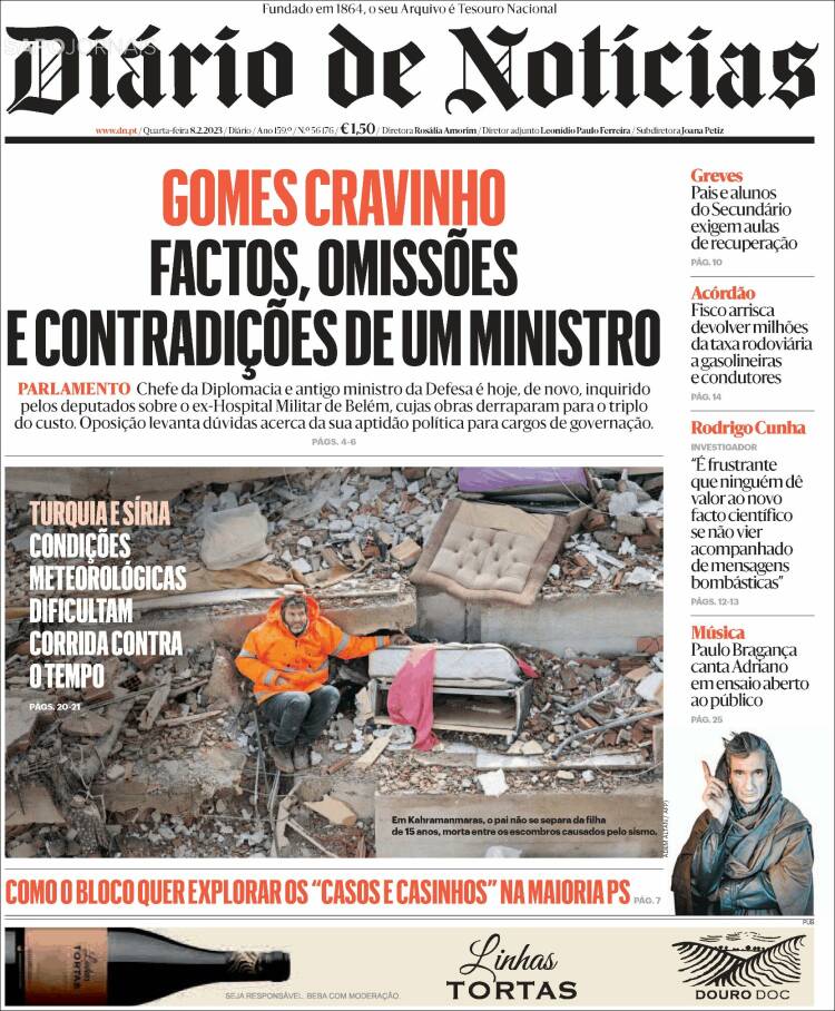 Periódico Diário de Noticias (Portugal). Periódicos de Portugal ...