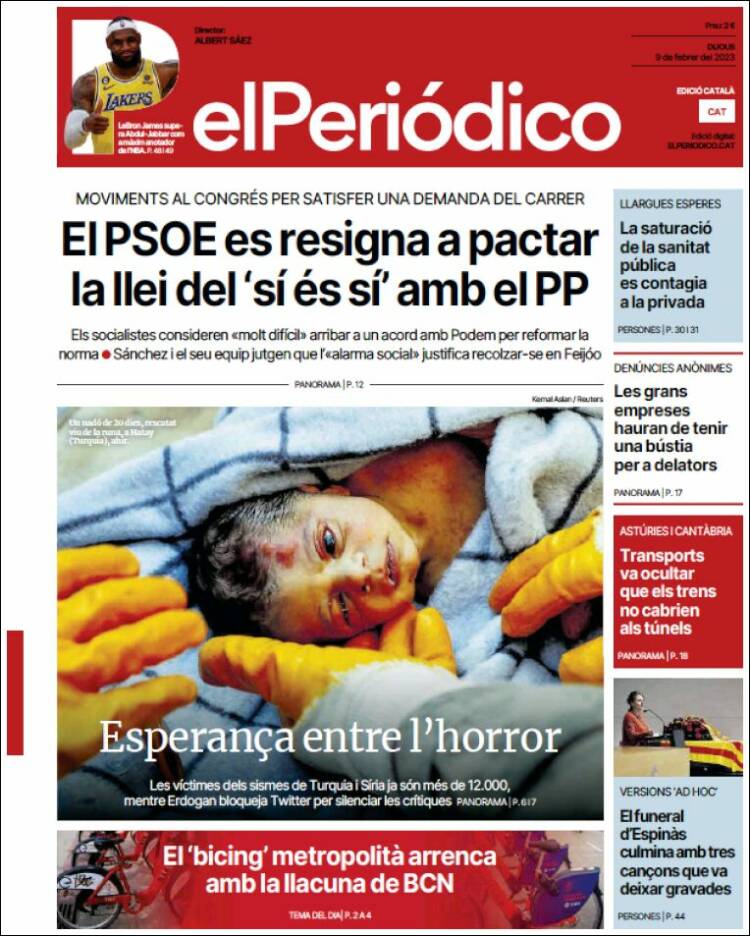 Periódico El Periódico de Catalunya (España). Periódicos de España ...