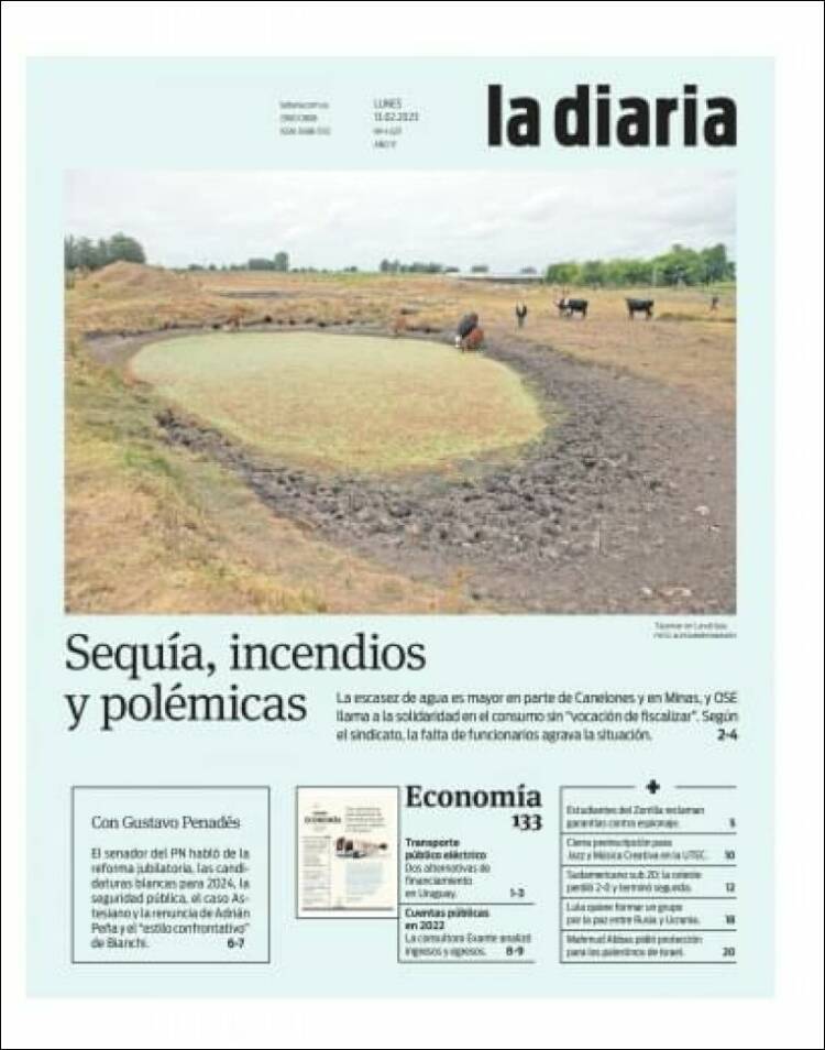 Journal La Diaria (Uruguay). Les Unes des journaux de Uruguay. Édition ...