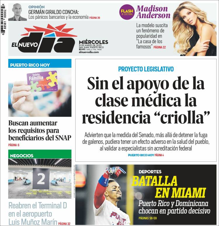 Periódico El Nuevo Día (Puerto Rico). Periódicos de Puerto Rico ...