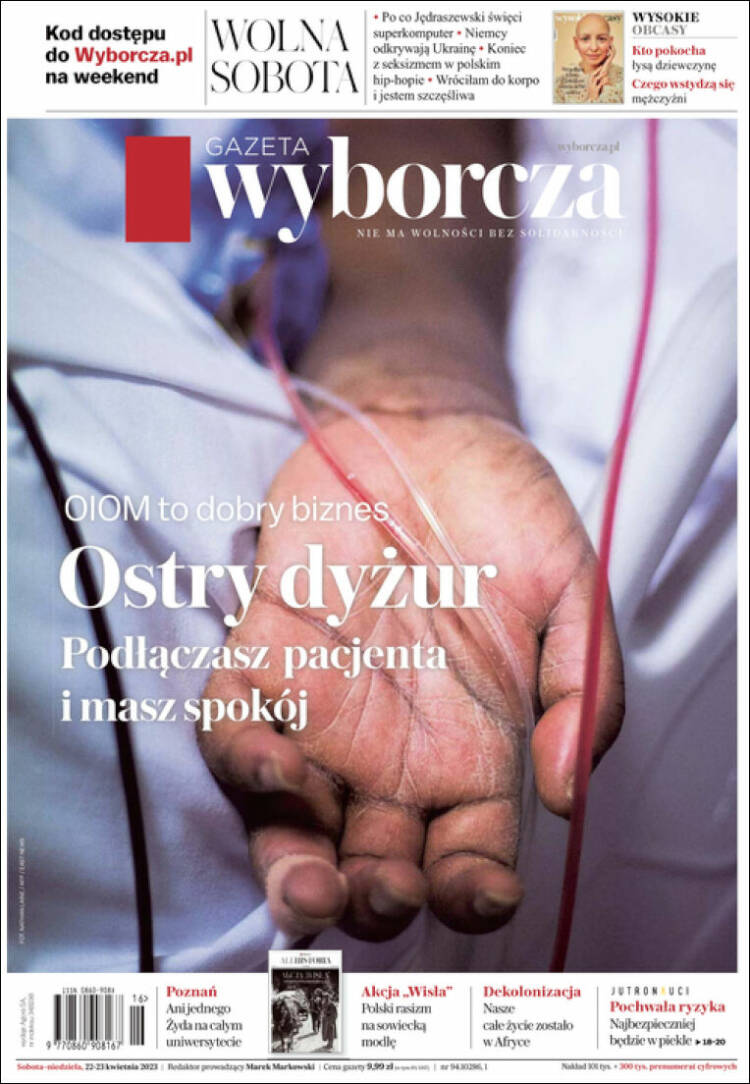 Periódico Gazeta Wyborcza (Polonia). Periódicos de Polonia. Edición de ...