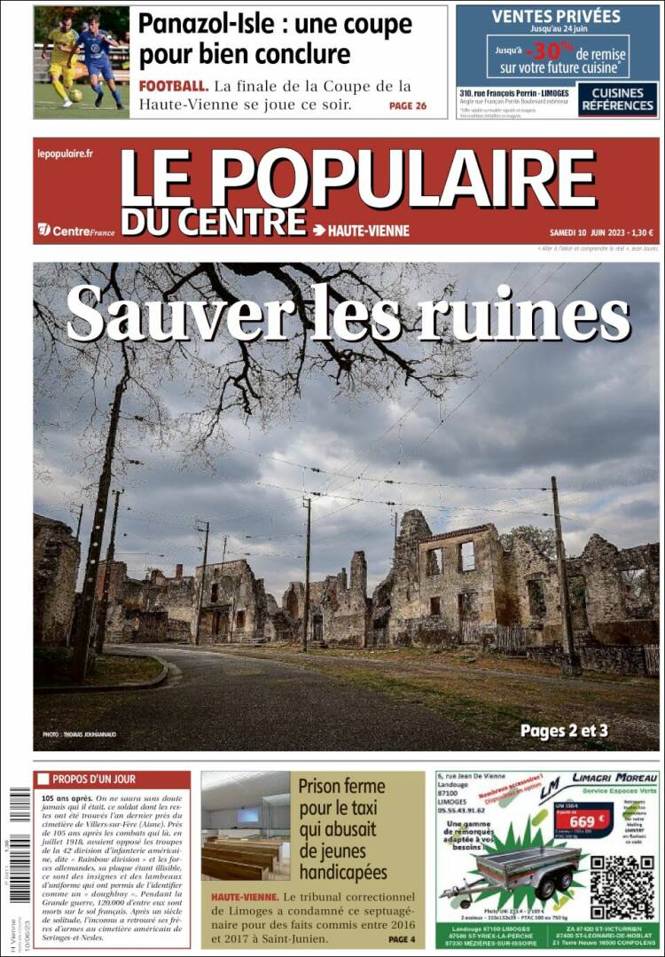 Periódico Le Populaire du Centre (Francia). Periódicos de Francia. Toda ...