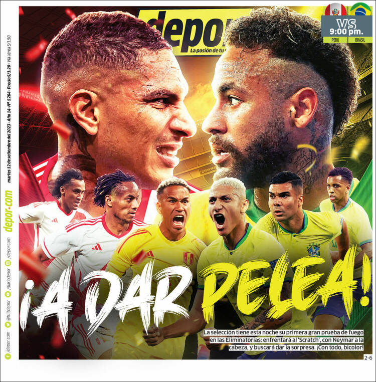 Periódico Depor (Perú). Periódicos de Perú. Edición de miércoles, 13 de ...