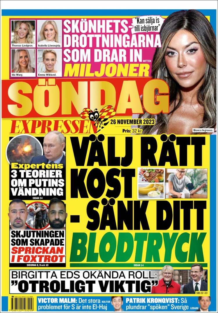 Newspaper Expressen (Sweden). Newspapers in Sweden. Today's press ...