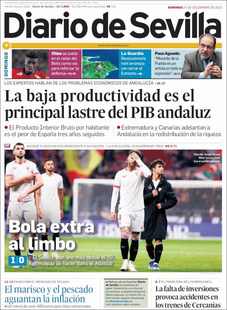 Periódico Diario de Sevilla (España). Periódicos de España. Edición de ...