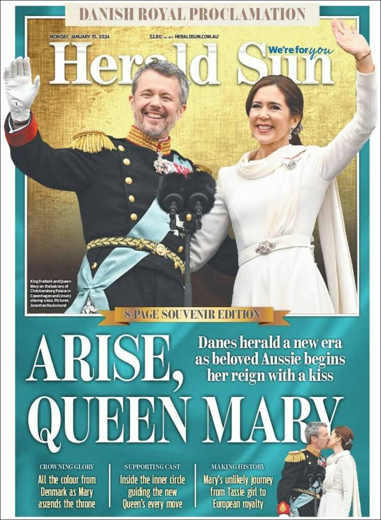 Periódico Herald Sun (Australia). Periódicos de Australia. Edición de ...