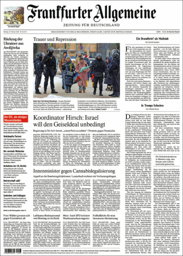Newspaper Frankfurter Allgemeine (Germany). Newspapers in Germany ...