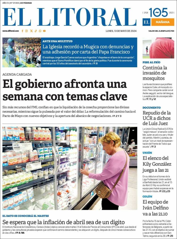 Periódico Diario El Litoral (Argentina). Periódicos de Argentina ...