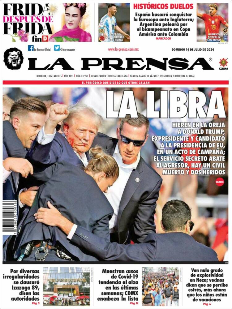 Newspaper La Prensa (Mexico). Newspapers in Mexico. Today's press ...