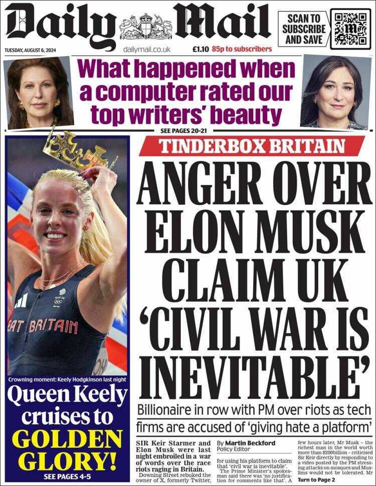 Periódico Daily Mail (Reino Unido). Periódicos de Reino Unido. Edición ...