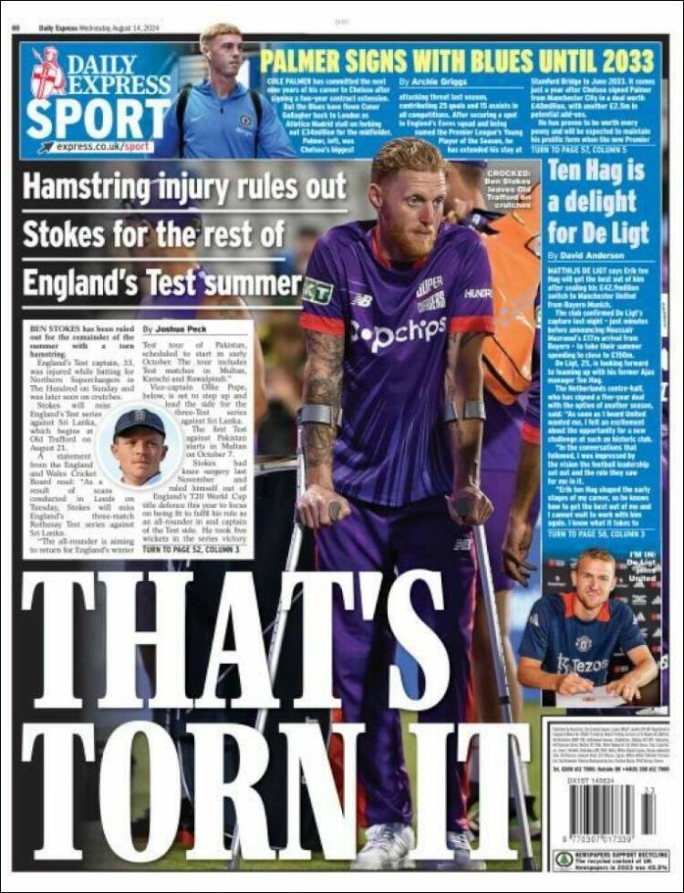 Newspaper Express Sport (United Kingdom). Newspapers in United Kingdom ...