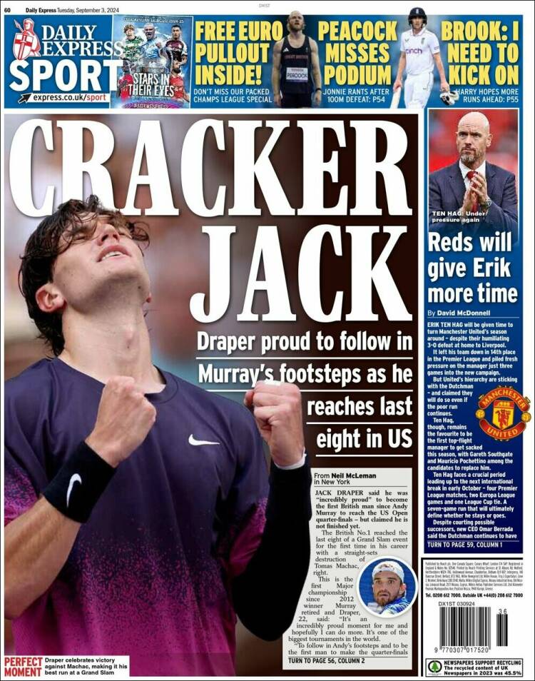 Newspaper Express Sport (United Kingdom). Newspapers in United Kingdom ...