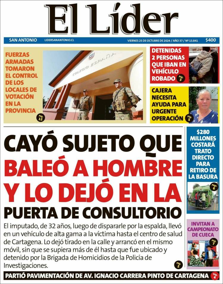 Periódico Lider de San Antonio (Chile). Periódicos de Chile. Edición de ...