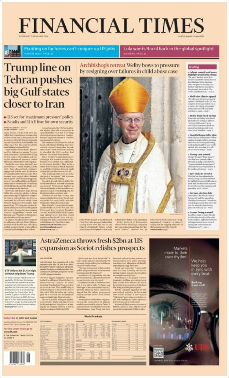 Periódico Financial Times (Reino Unido). Periódicos de Reino Unido ...
