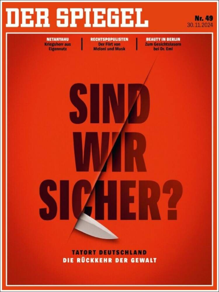 Journal Der Spiegel (Allemagne). Les Unes des journaux de Allemagne ...