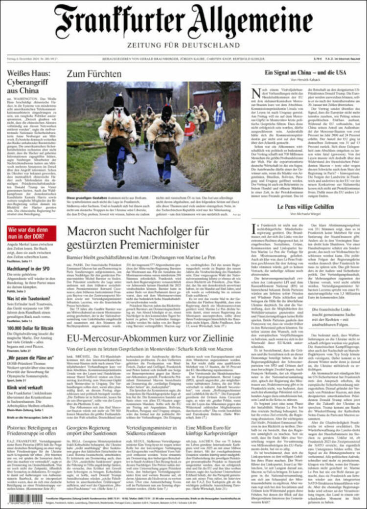 Newspaper Frankfurter Allgemeine (Germany). Newspapers in Germany ...