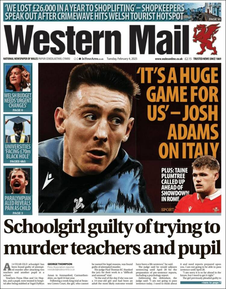 Periódico Western Mail (Reino Unido). Periódicos de Reino Unido ...