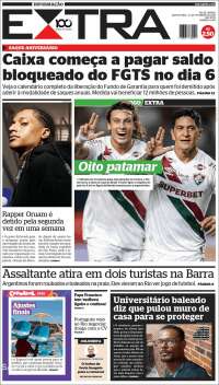 Periódico Extra (Brasil). Periódicos de Brasil. Edición de jueves, 27 ...
